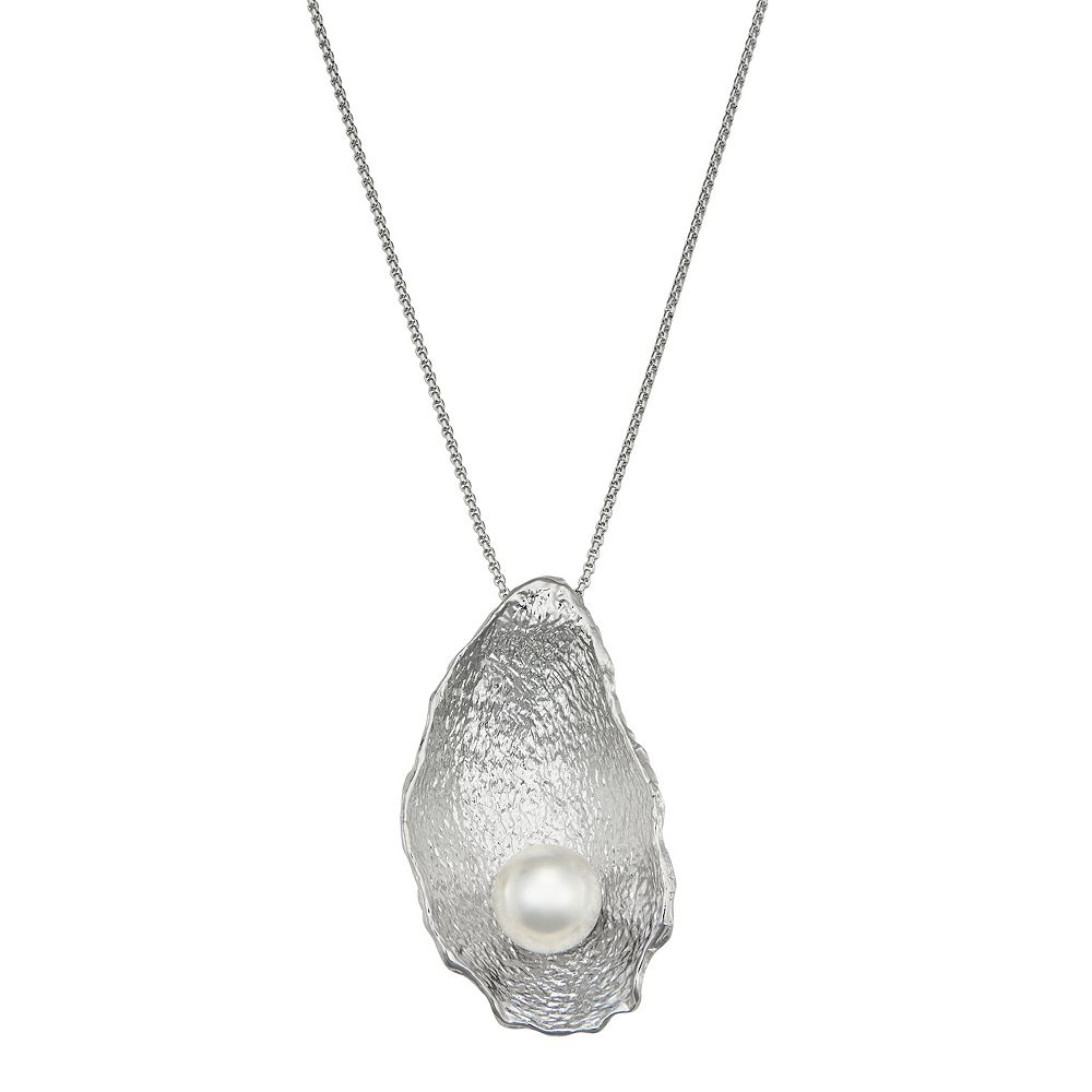 Simply Vera Vera Wang Silver Tone Simulated Pearl Oyster Pendant Necklace