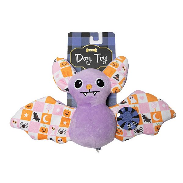 Woof Spikey Squeaker Bat Plush Dog Toy