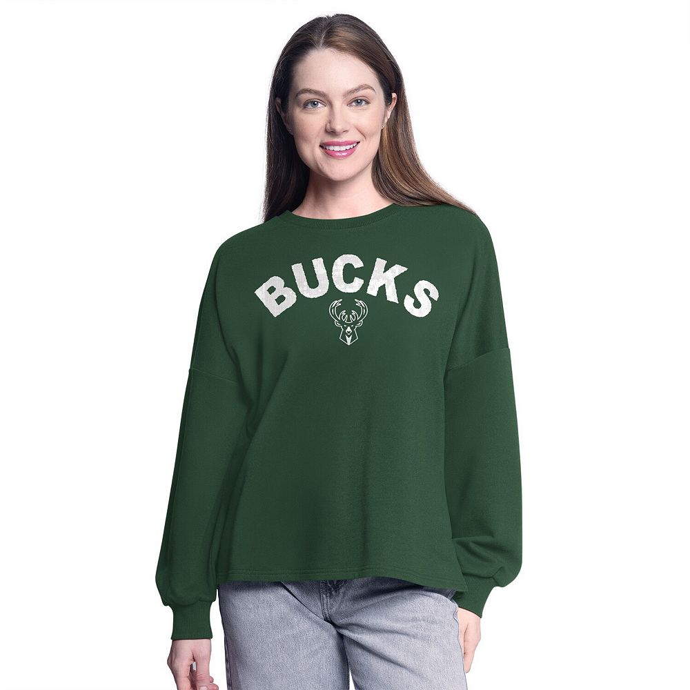 Women's G-III 4Her by Carl Banks Hunter Green Milwaukee Bucks Athletic ...