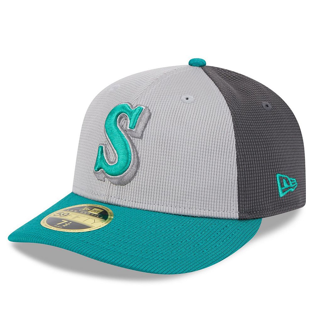 Men's New Era Gray/Aqua Seattle Mariners 2025 Batting Practice Low ...