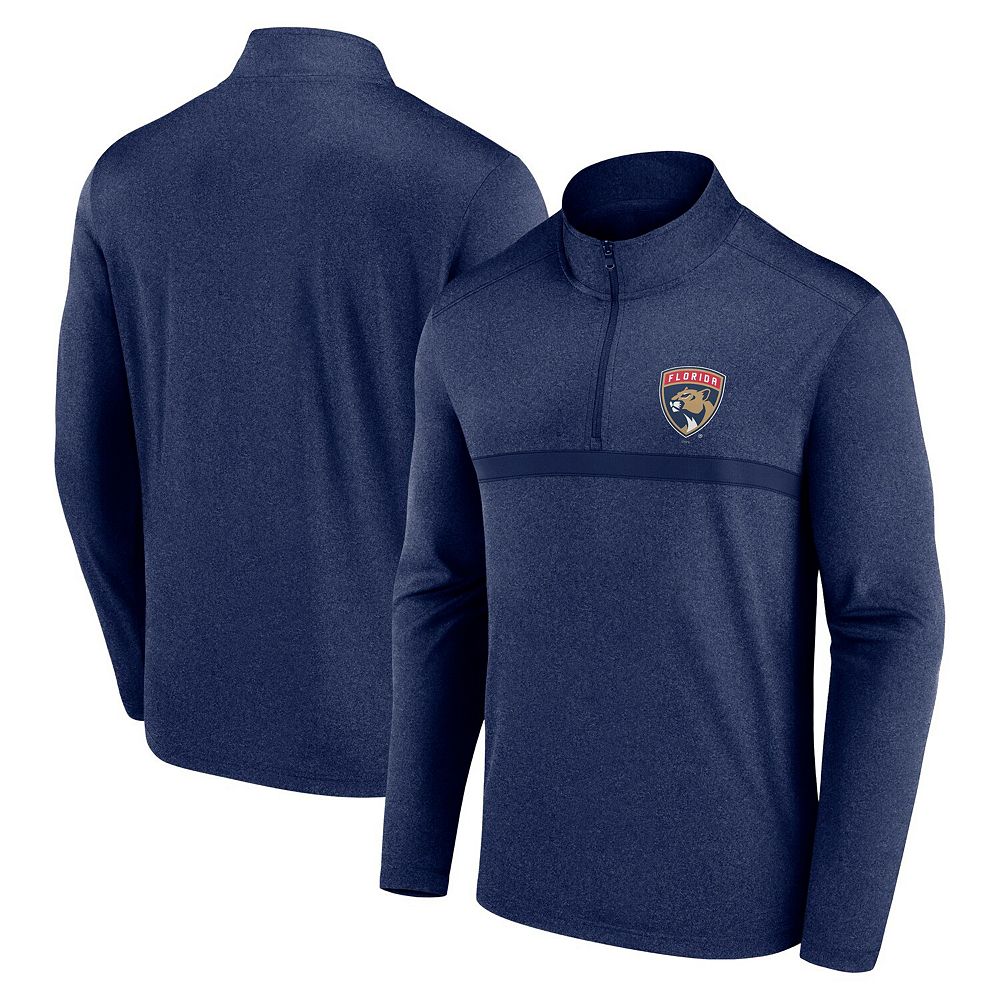 Men's Athletic Heather Navy Florida Panthers Head-to-Head Raglan ...