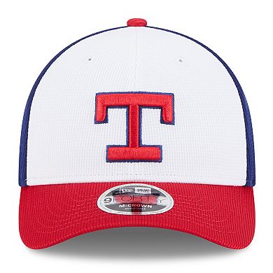 Men's New Era White/Red Texas Rangers 2025 Batting Practice 9FORTY M ...