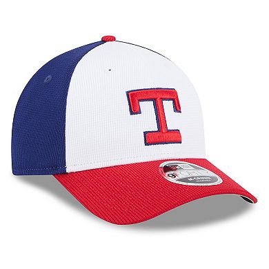 Men's New Era White/Red Texas Rangers 2025 Batting Practice 9FORTY M ...