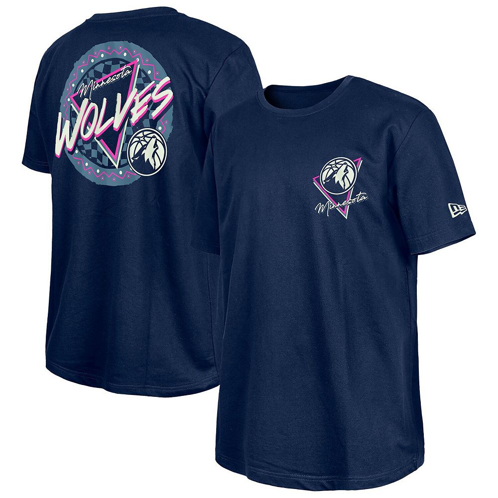 Men's New Era Navy Minnesota Timberwolves Glow-in-the-Dark T-Shirt