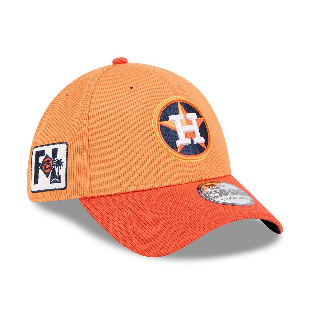 Men's New Era Orange Houston Astros 2025 Spring Training 39THIRTY Flex Hat