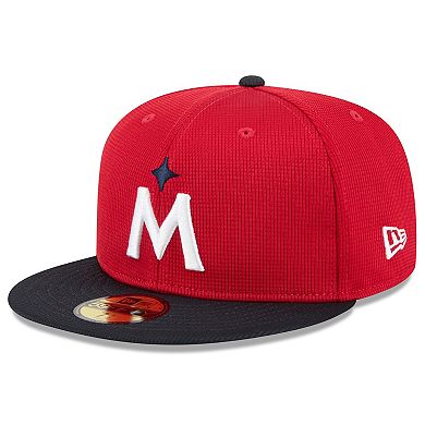 Men's New Era Red/Navy Minnesota Twins 2025 Spring Training 59FIFTY ...