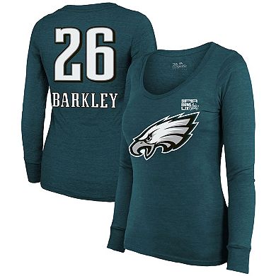 Women's Majestic Threads Saquon Barkley Midnight Green Philadelphia ...