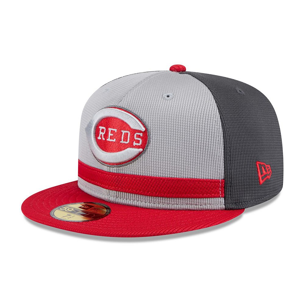 Men's New Era Gray/Red Cincinnati Reds 2025 Batting Practice 59FIFTY ...