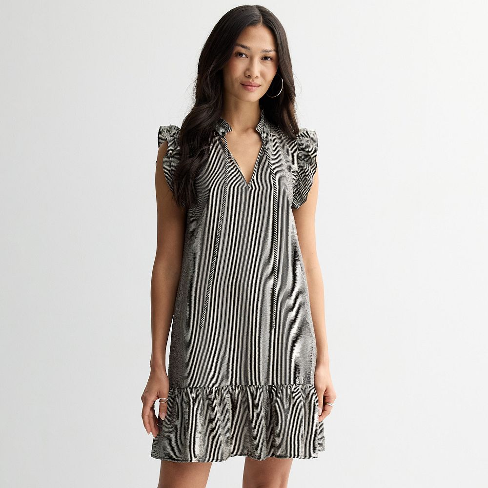 Women's 5th + Madison Edit Ruffle Sleeve A-Line Dress