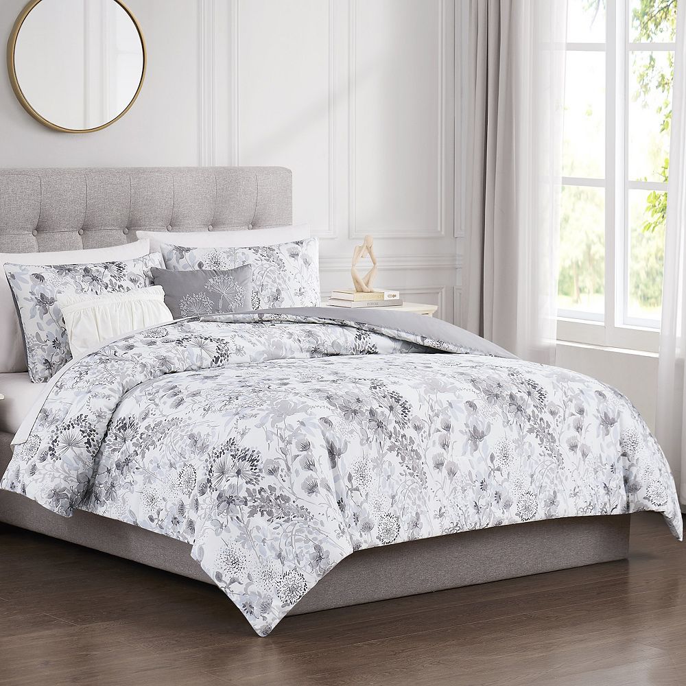Modern Threads Giverny 5-Piece Printed Comforter Set with Decorative ...