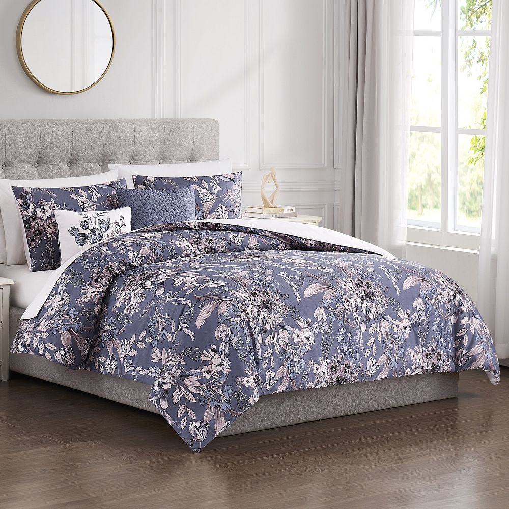 Modern Threads Thea 5-Piece Printed Comforter Set with Decorative Throw ...