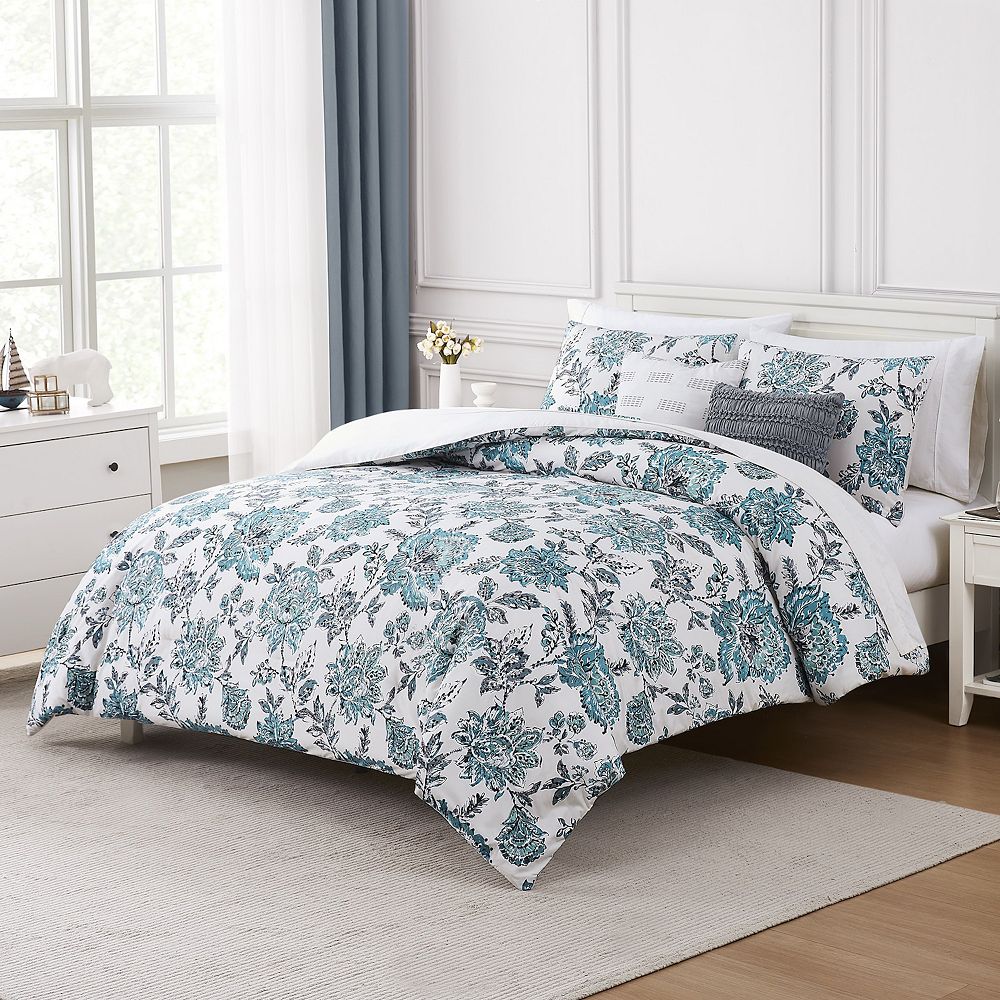 Modern Threads Athenas 5-Piece Printed Comforter Set with Decorative ...