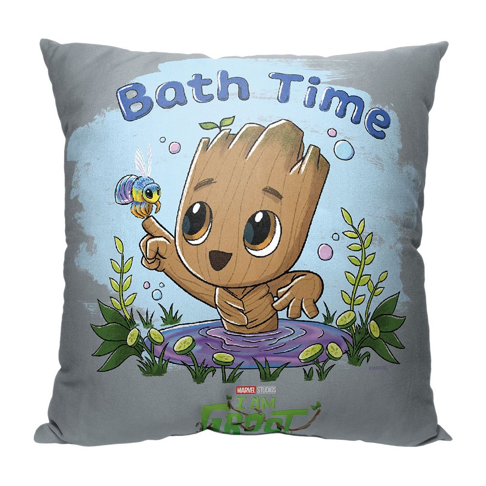 Marvel I Am Groot Bath Time Printed Throw Pillow