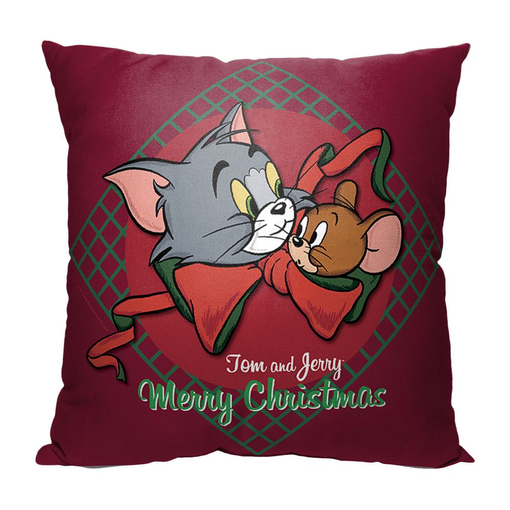 Warner Bros. Tom And Jerry Merry Tom And Jerry Printed Throw Pillow