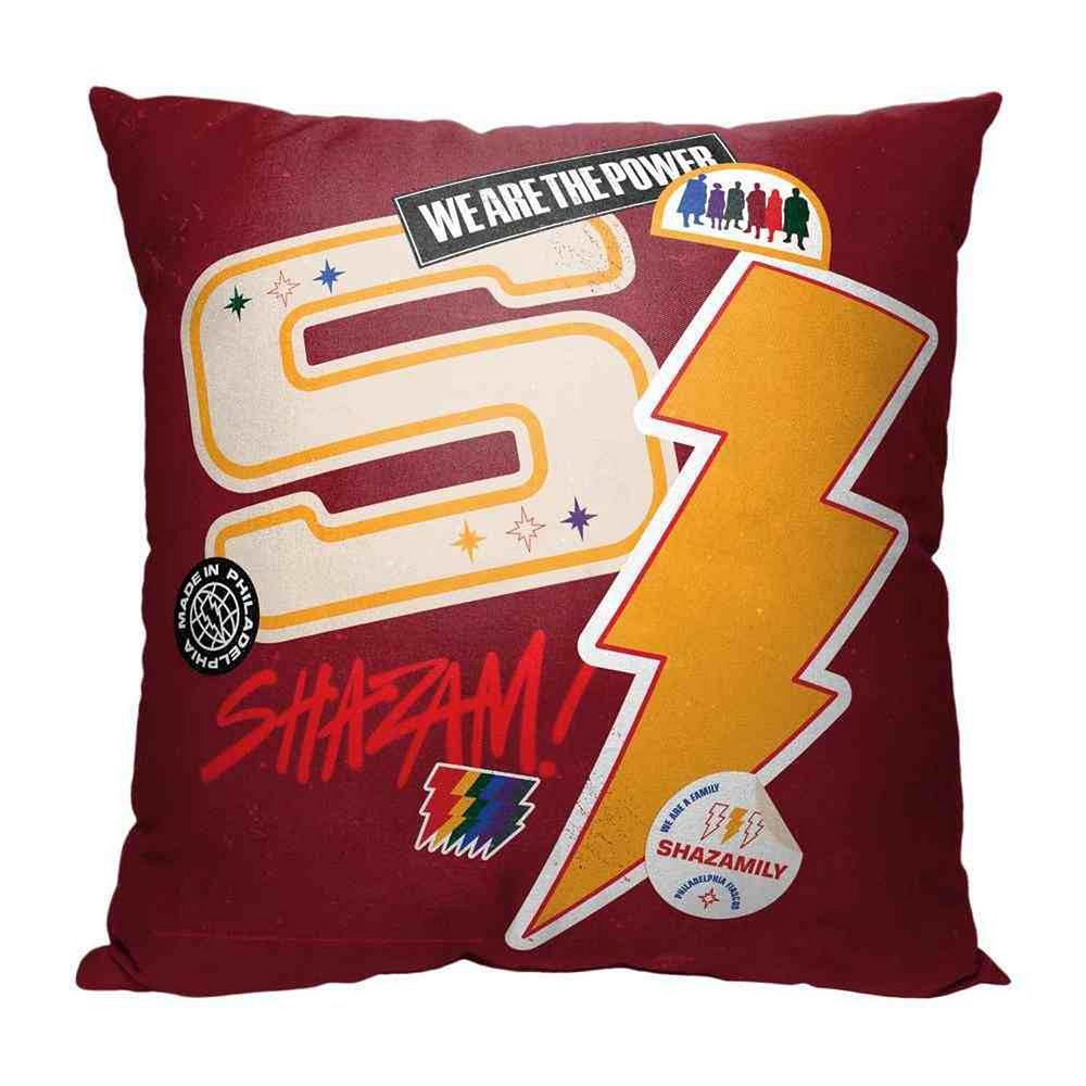Dc Shazam Shazam Stickers Printed Throw Pillow