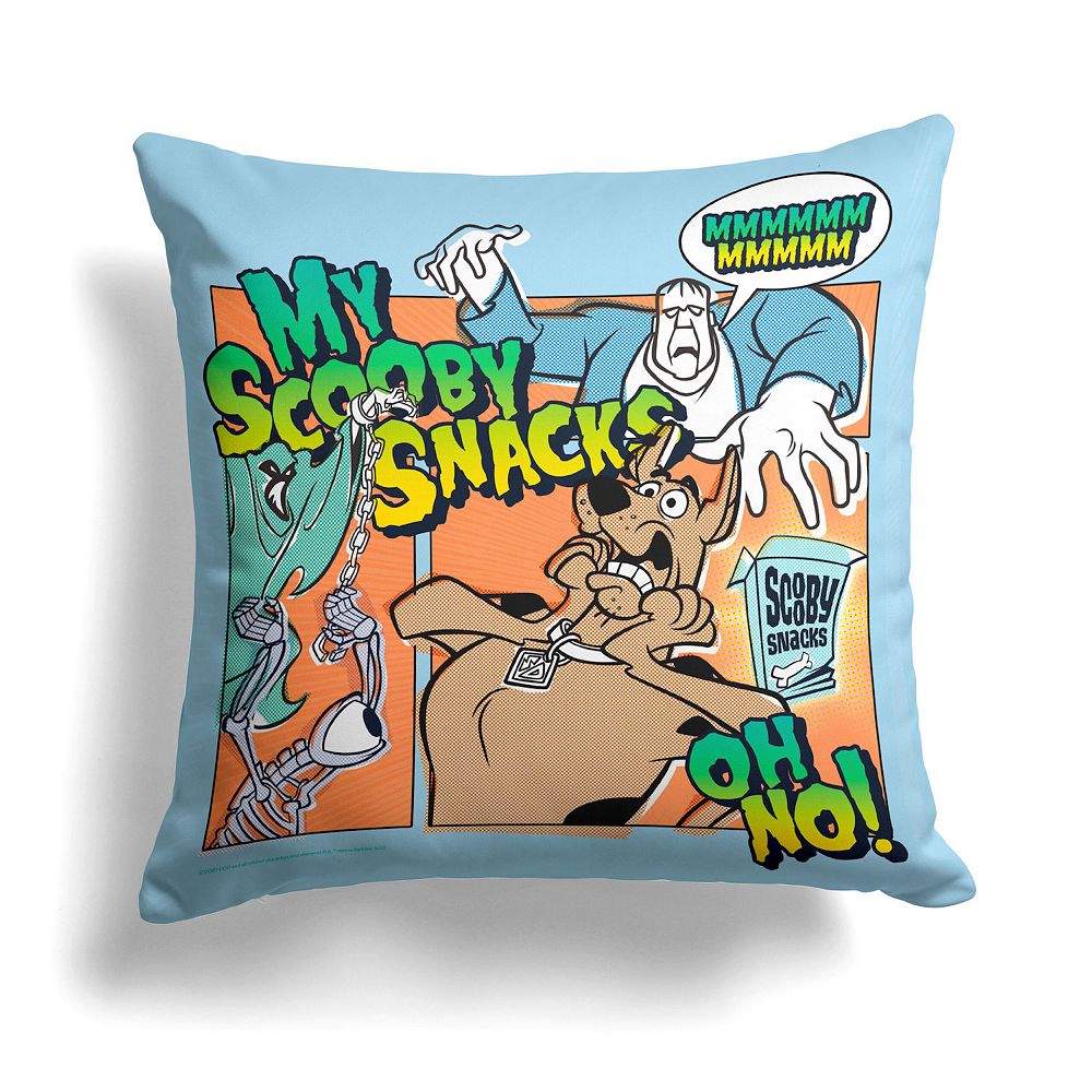 Scooby Doo Uh Oh My Scooby Snacks Printed Throw Pillow