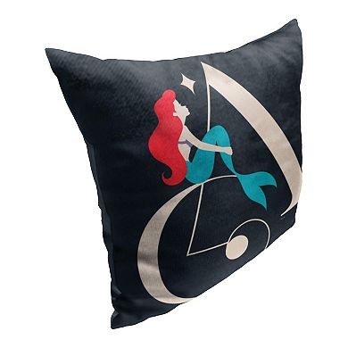 Ariel A For Ariel Printed Throw Pillow