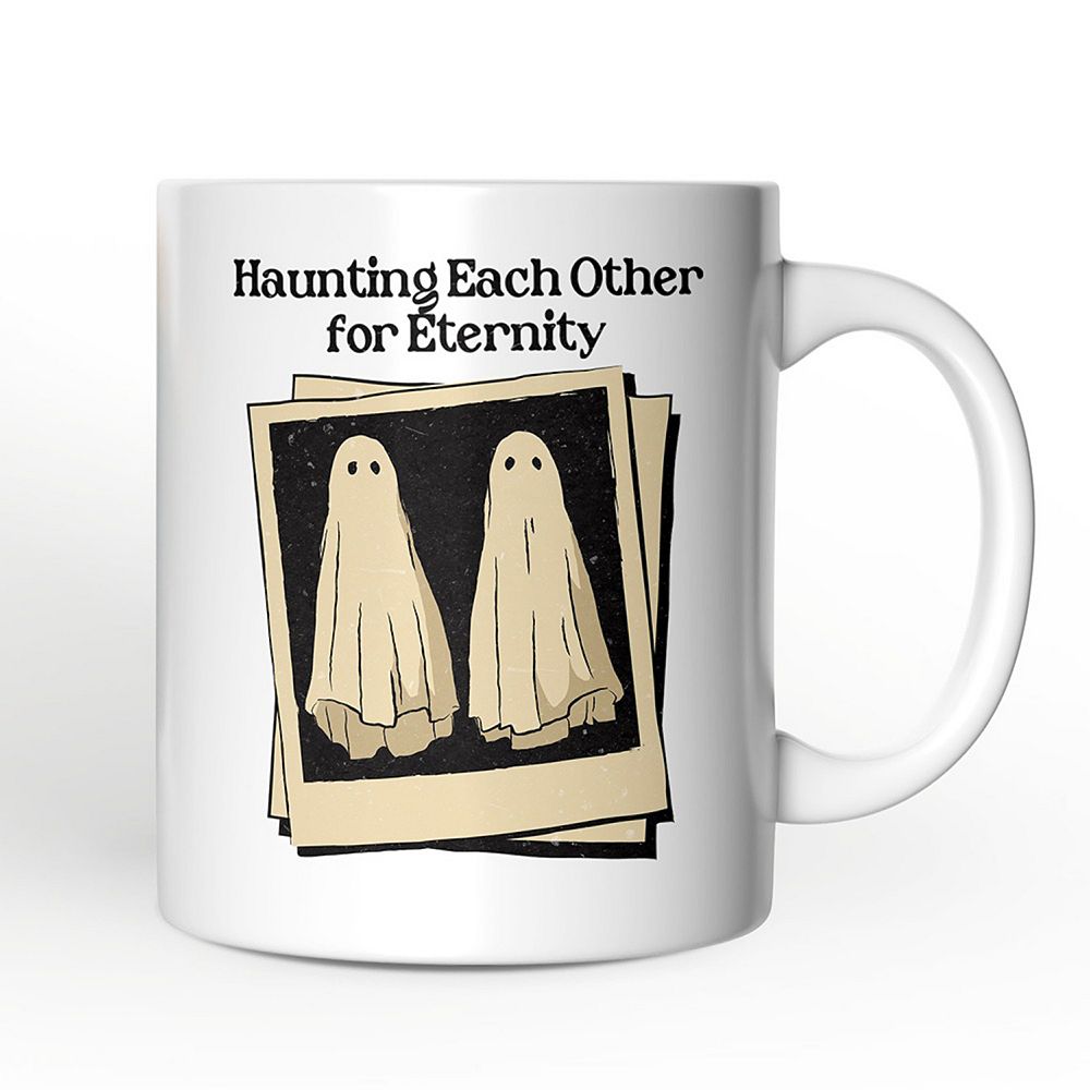 Retro Ghost Picture Haunting Each other for Eternity, Mug, Vintage ...