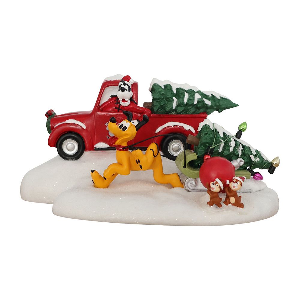 Disney's Goofy and Pluto LED Tree Truck Village Accessory Table Decor ...