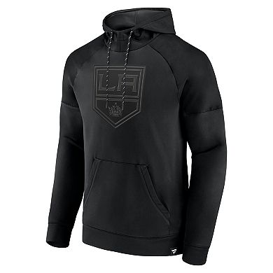 Men's Fanatics Los Angeles Kings Black Ice Defender Raglan Pullover Hoodie