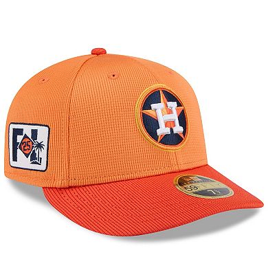 Men's New Era Orange Houston Astros 2025 Spring Training Low Profile ...