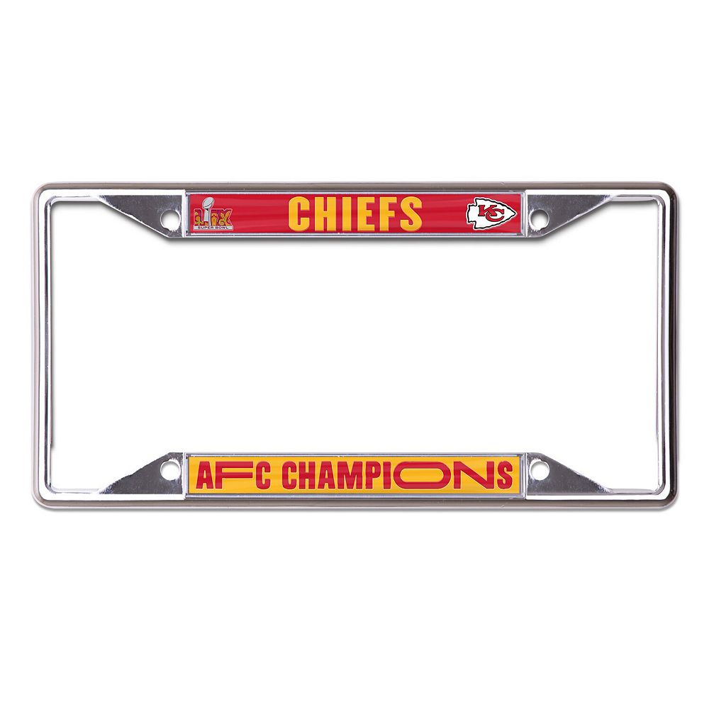 WinCraft Kansas City Chiefs 2024 AFC Champions Laser Cut Metal License ...