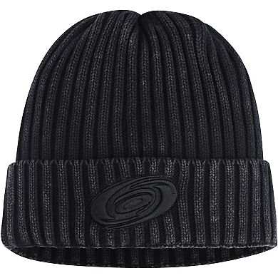 Men's Fanatics Black Carolina Hurricanes Authentic Pro Road Cuffed Knit Hat