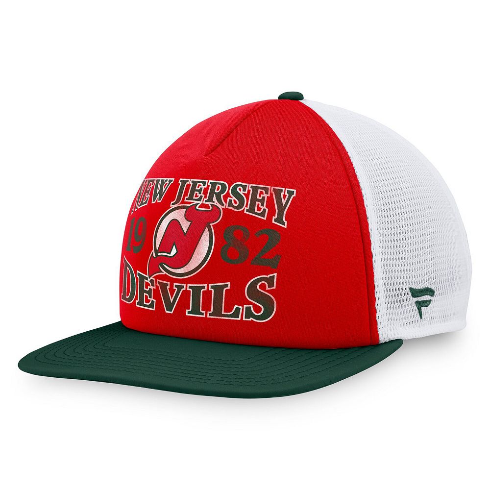 Men's Fanatics Red New Jersey Devils Heritage Foam Front Adjustable ...