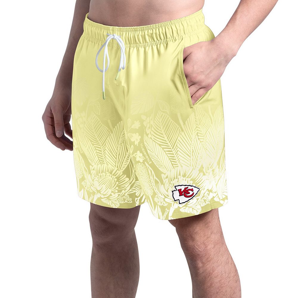 Men's Margaritaville Yellow Kansas City Chiefs Lagoon Fiesta Swim Shorts