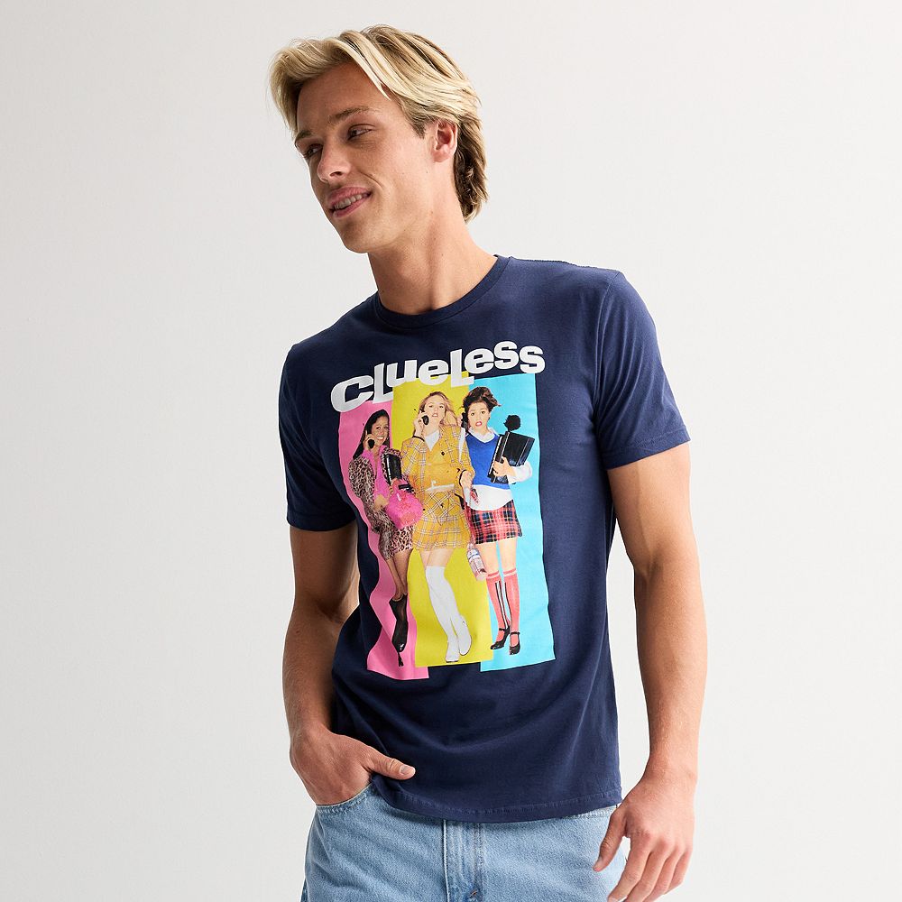 Men's Clueless Cher Dionne Tai Striped Graphic Tee