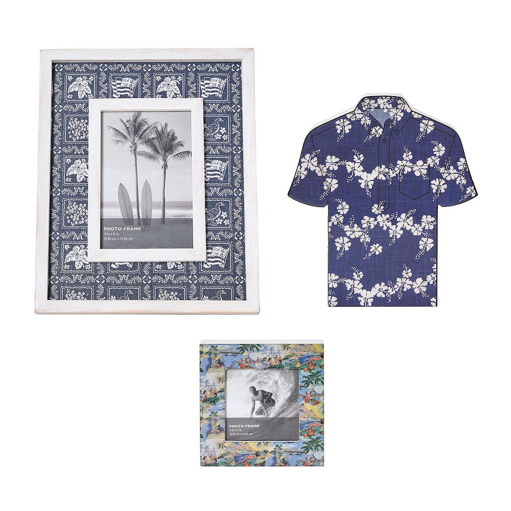 Kona Coast by Reyn Spooner Lahaina Sailor Frame & Table Decor 3-piece Set
