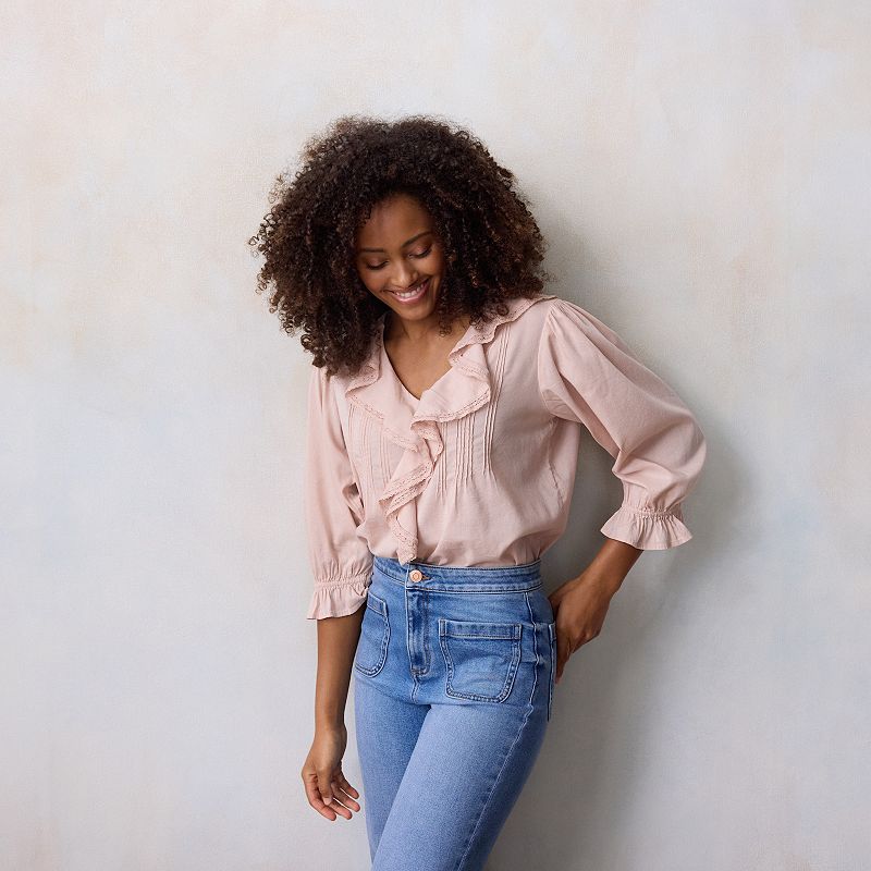 UPC 400285633502 - Women's LC Lauren Conrad Ruffle Front Blouse with ...