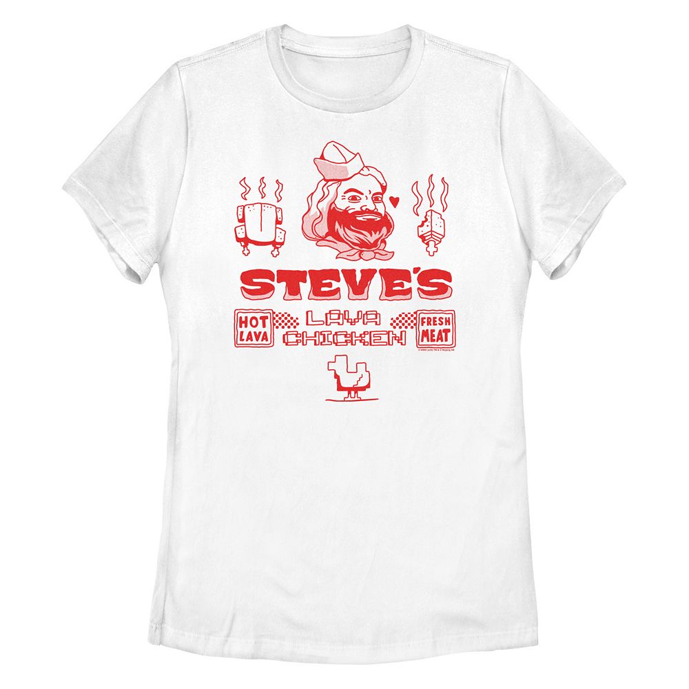 Juniors' Minecraft Movie Steve's Lava Chicken Graphic Tee