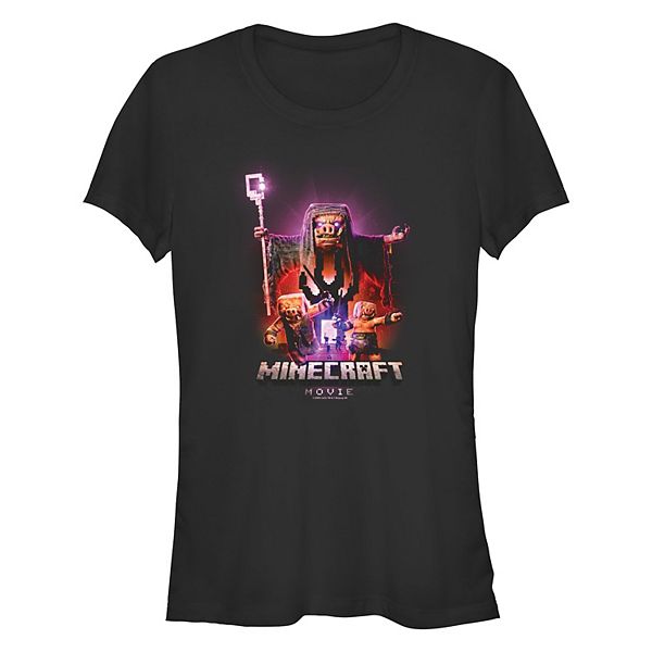 Juniors' Minecraft Movie Piglings Portal Fitted Graphic Tee