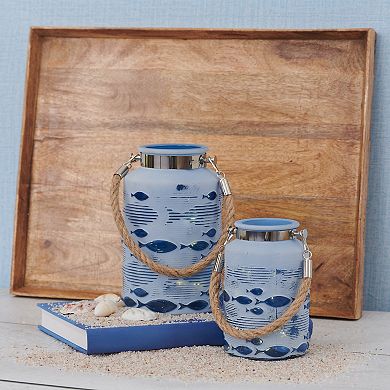 Studio 66 Blue Ocean Hurricane Table Decor