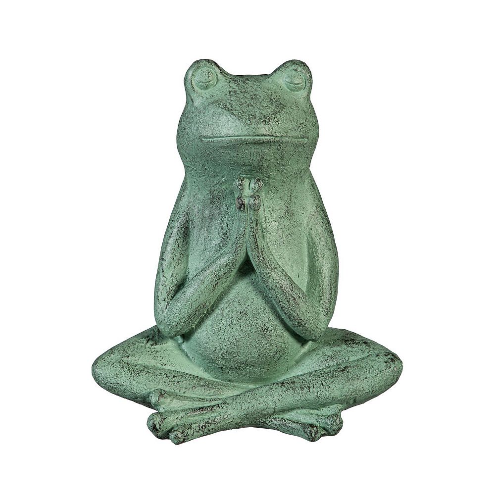 Evergreen Enterprises Praying Verdigris Frog Garden Statue