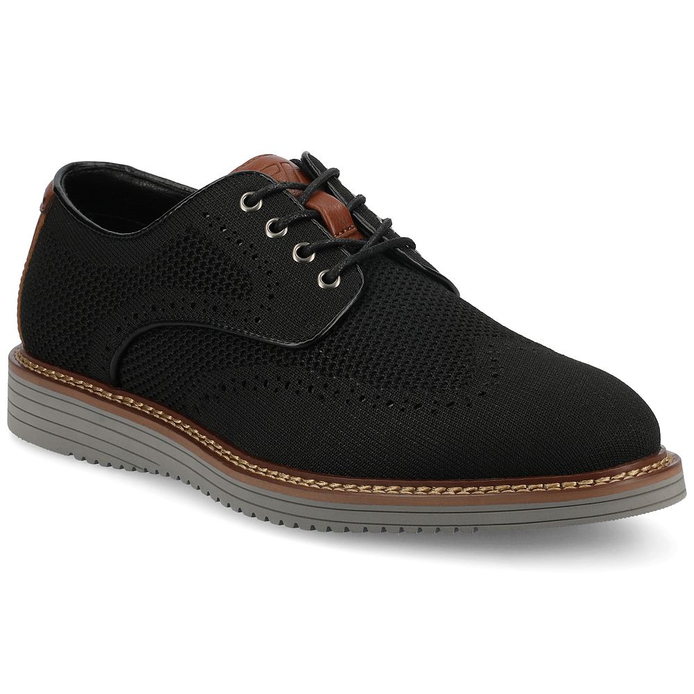 VANCE Whitaker Comfort Men's Flexible Casual Knit Wingtip Hybrid Dress ...