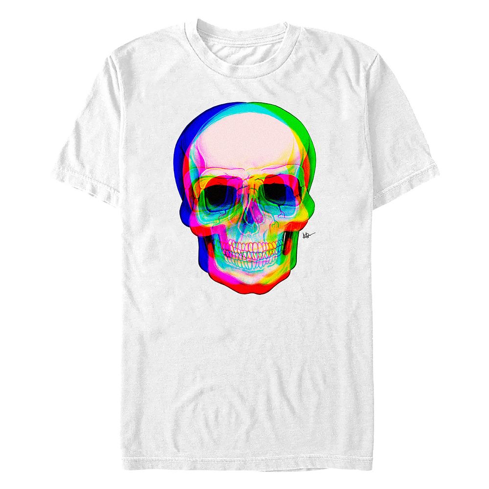 Big & Tall Multicolor Skull Graphic Tee
