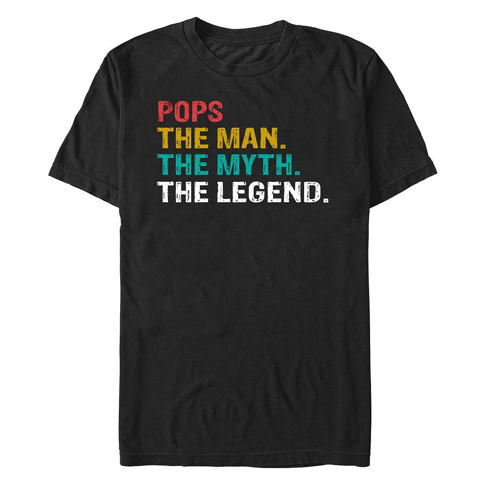 Big & Tall Pops The Man The Myth The Legend Graphic Tee