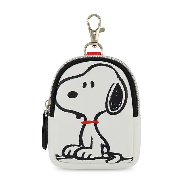 Peanuts Snoopy Full Pose Coin Purse with Keychain Clip