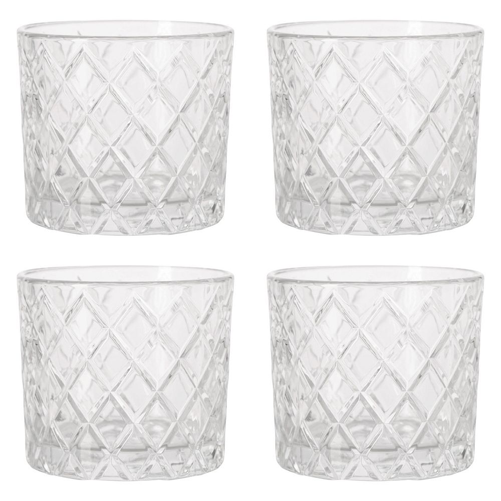 Home Essentials Axis 4-pk. Double Old Fashioned Clear Glass Set