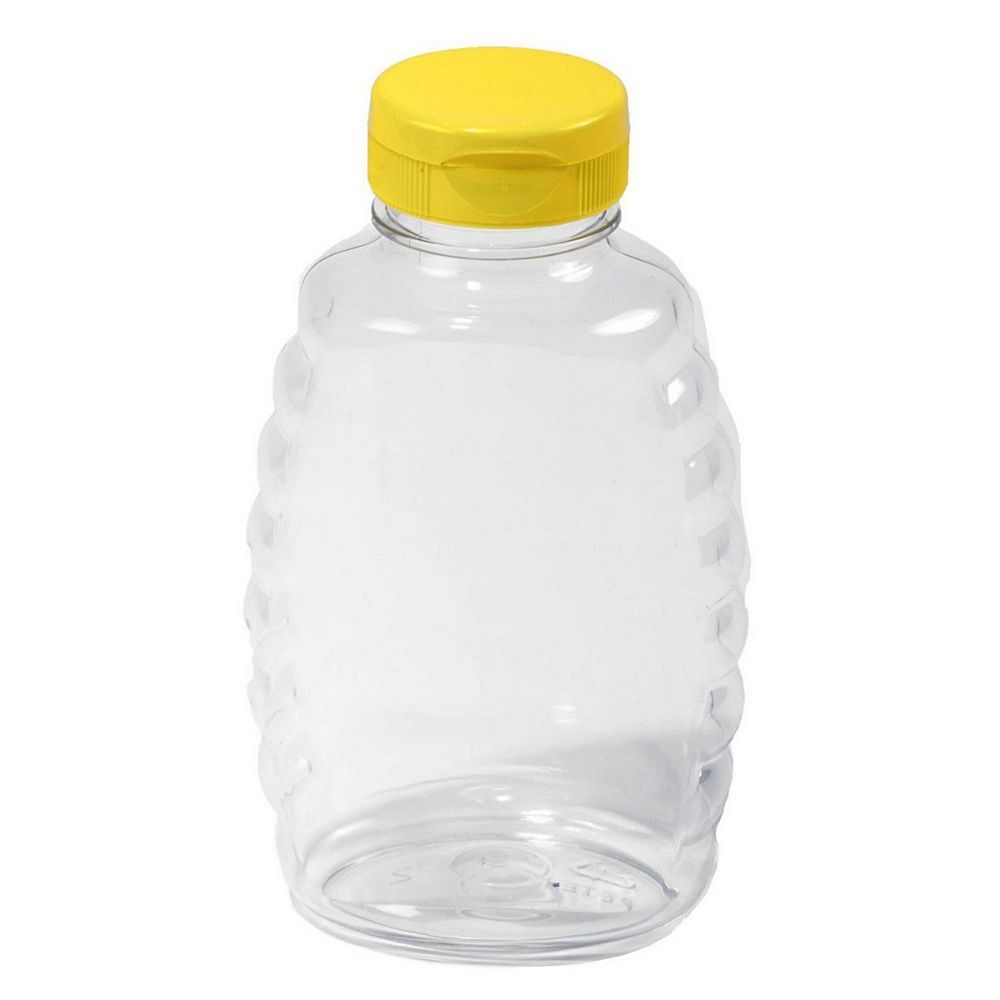 Miller Plastic Skep-Style Jar Honey Squeeze Bottle with Flip-top Lid ...
