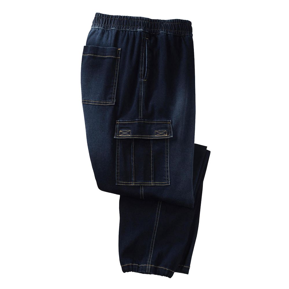 KingSize Men's Big & Tall Pull-On Adjustable Denim Sweats