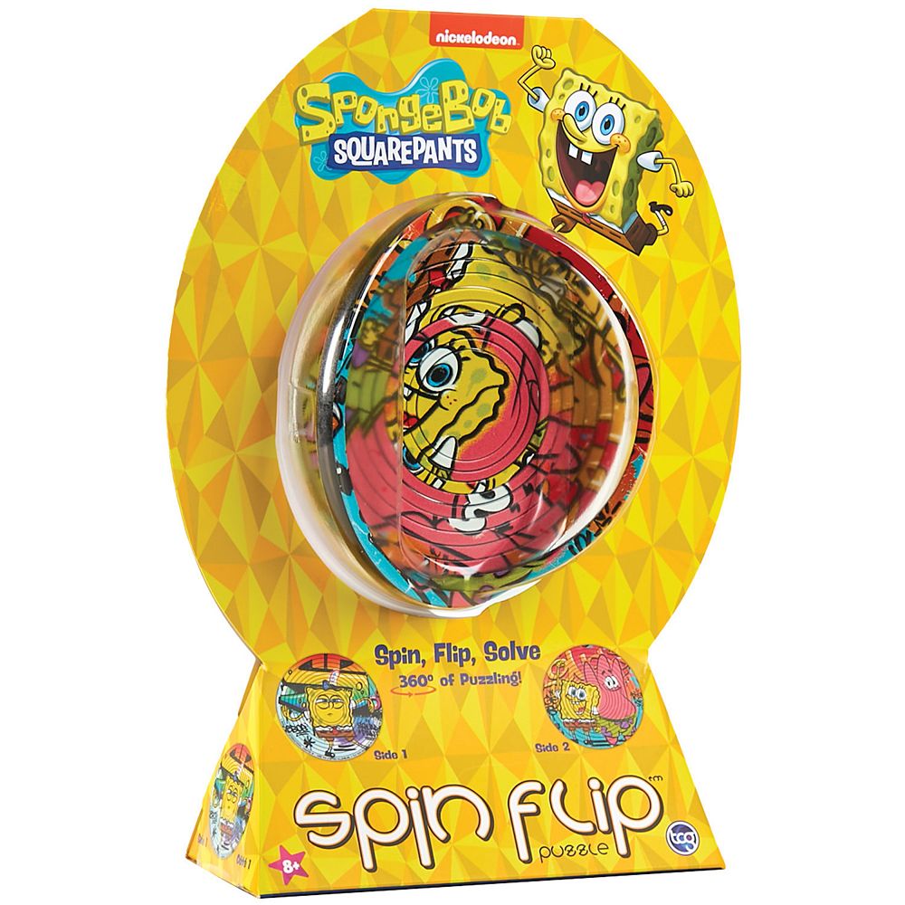 TCG Toys Spin Flip Puzzle: Spongebob Graffiti 12 Rings 2-In-1 Double ...