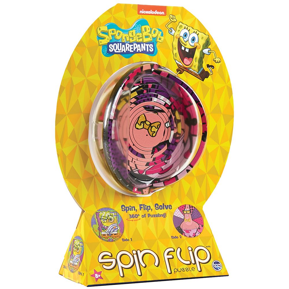 TCG Toys Spin Flip Puzzle: Spongebob & Patrick 12 Rings 2-In-1 Double ...