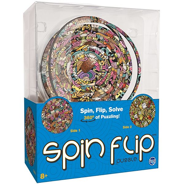 TCG Toys Spin Flip: Puzzle Ice Cream & Pizza 14 Rings 2-In-1 Double ...