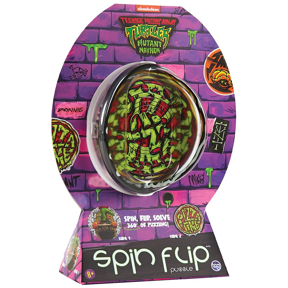 TCG Toys Spin Flip: Puzzle TMNT Pizza Time 12 Rings 2-In-1 Double-Sided ...
