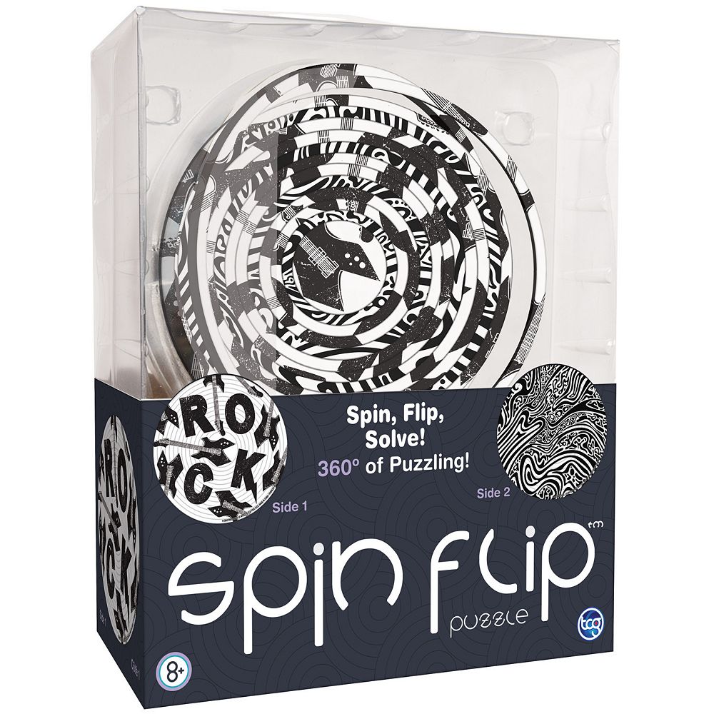 TCG Toys Spin Flip Puzzle: Hypnotic 2L- 14 Rings 2-In-1 Double-Sided Puzzle