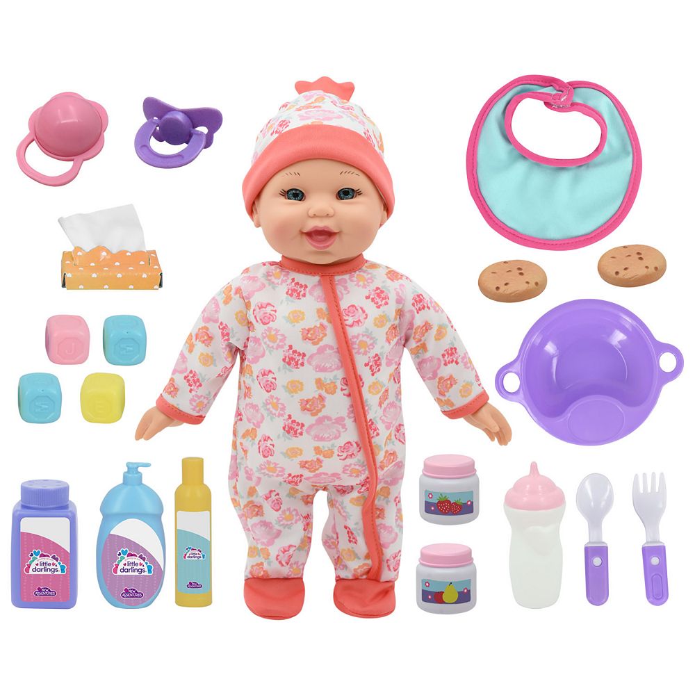 New Adventures Little Darlings: Bouncing Baby 12" Doll 10-Pc. Playset