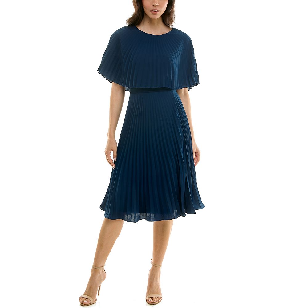 Women's Maison Tara Pleated Caplet & Skirt Dress